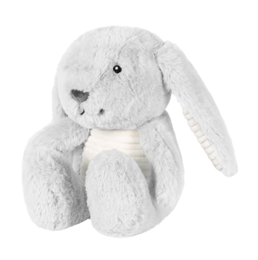 Peluche bruits blancs Milo Lapin gris. - Histoire de tribu
